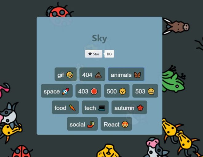 Interactive Background Component For React Sky Reactscript
