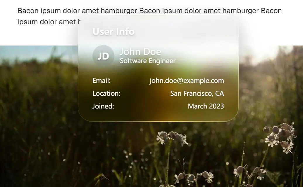 Create Apple's Liquid Glass Effects with React | Reactscript