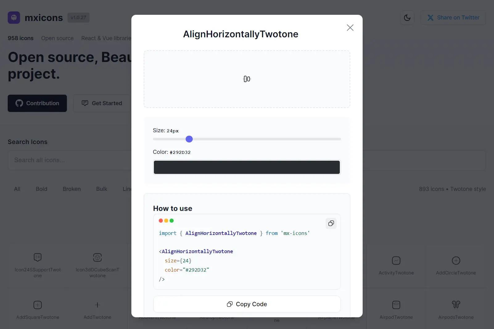 Lightweight React SVG Icon Library - MX Icons | Reactscript