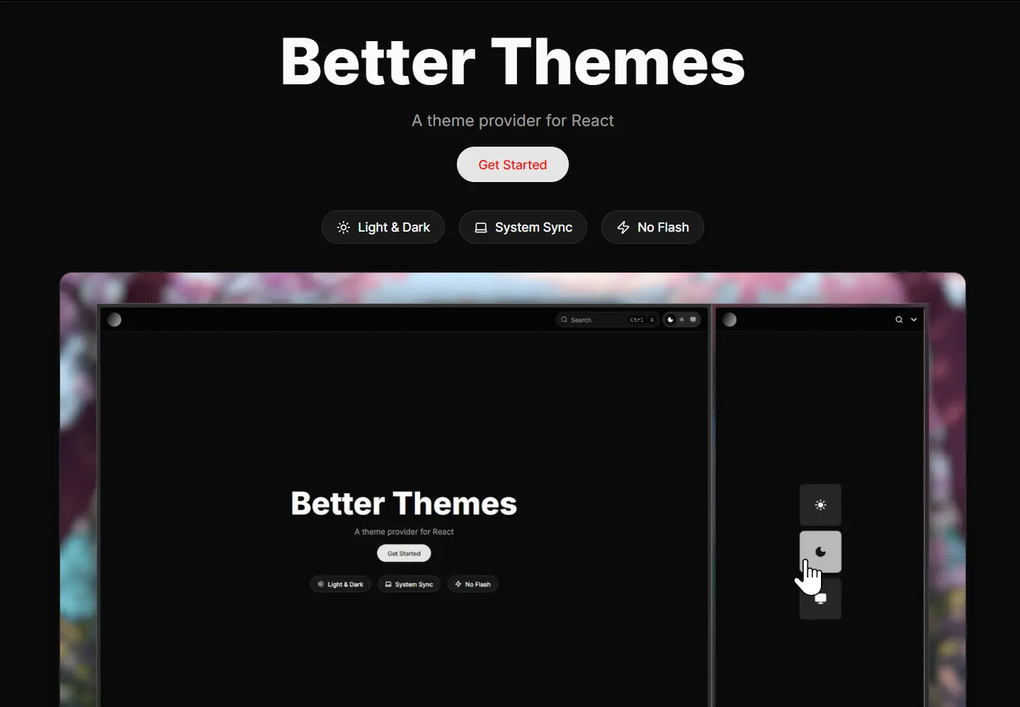 React Theme Provider with Zero Flash - Better Themes | Reactscript